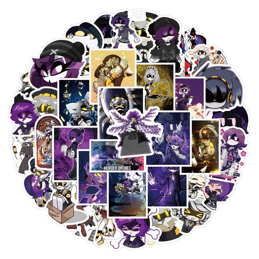 ชุดสติ๊กเกอร์ Murder Drones ชุดสติ๊กเกอร์กราฟิตี้กันน้ำลายการ์ตูน, 57 ...