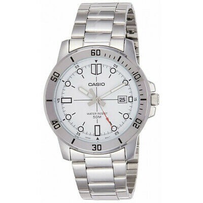 [Time Cruze] Casio MTP-VD300 Analog Stainless Steel Band Silver Dial Men Watch MTP-VD300D-7EUDF ...