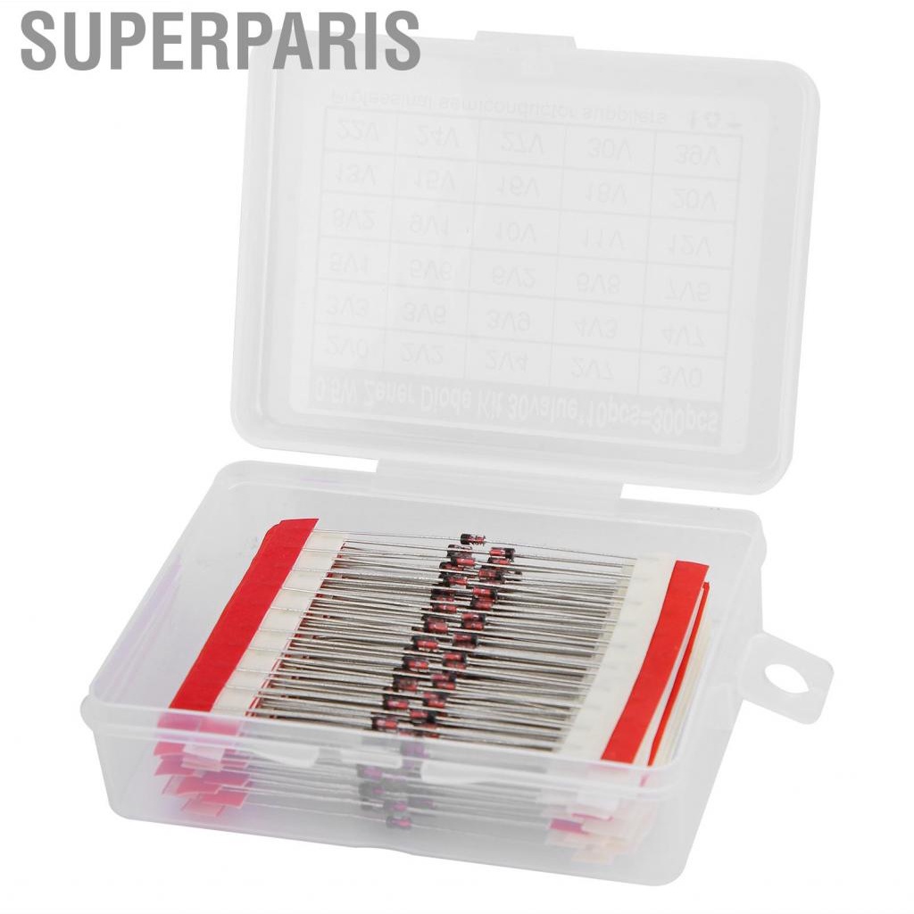 Superparis Diodes Assortment Kit 300Pcs 12v One Way Diode Stabilization ...