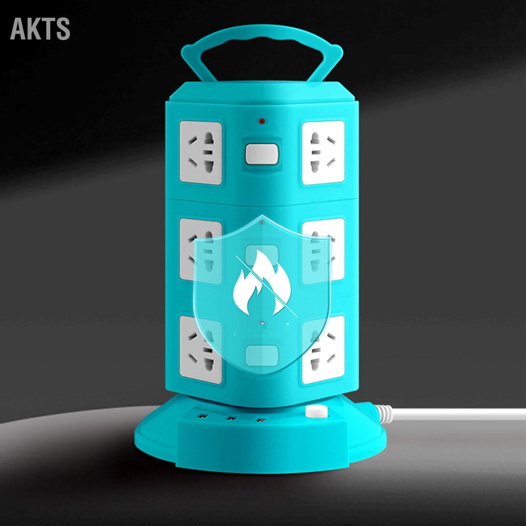 AKTS Power Strip Tower Type มัลติฟังก์ชั่นซ็อกเก็ต Outlet ป้องกันการโอ ...
