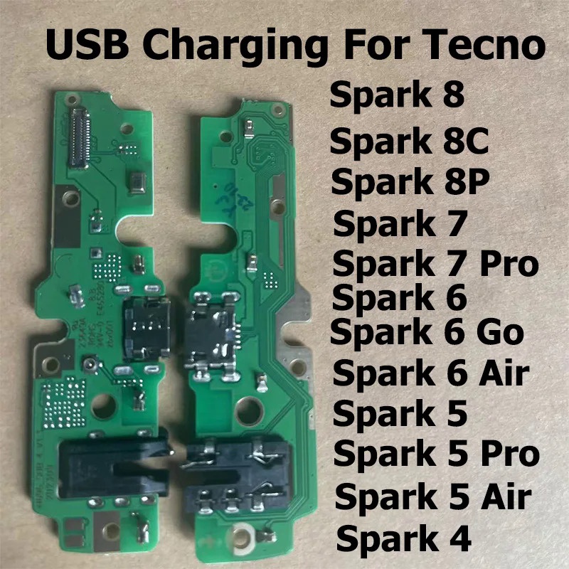 บอร์ดพอร์ตชาร์จ USB แบบยืดหยุ่น สําหรับ Tecno Spark 7 6 5 4 3 Air Go ...