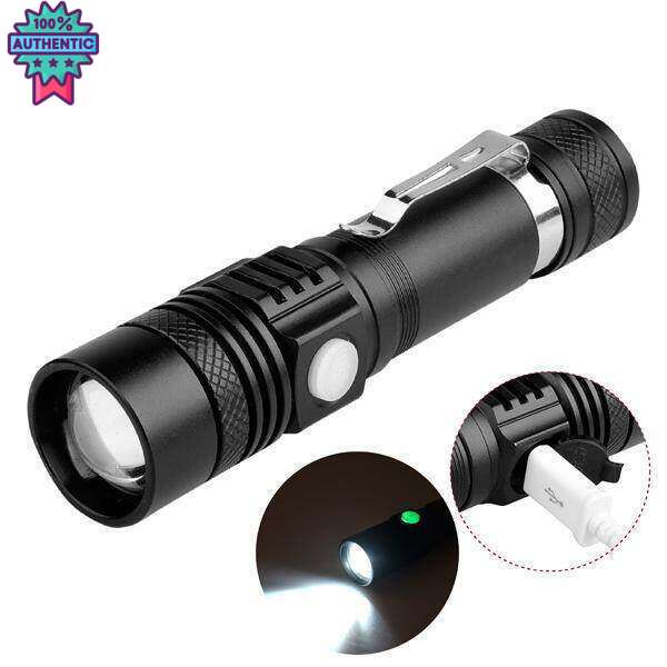 UltraFire ไฟฉาย LED CREE T6 ไฟฉายแรงสูง กันน้ำได้ ซูมได้ ชาร์จ USB ...