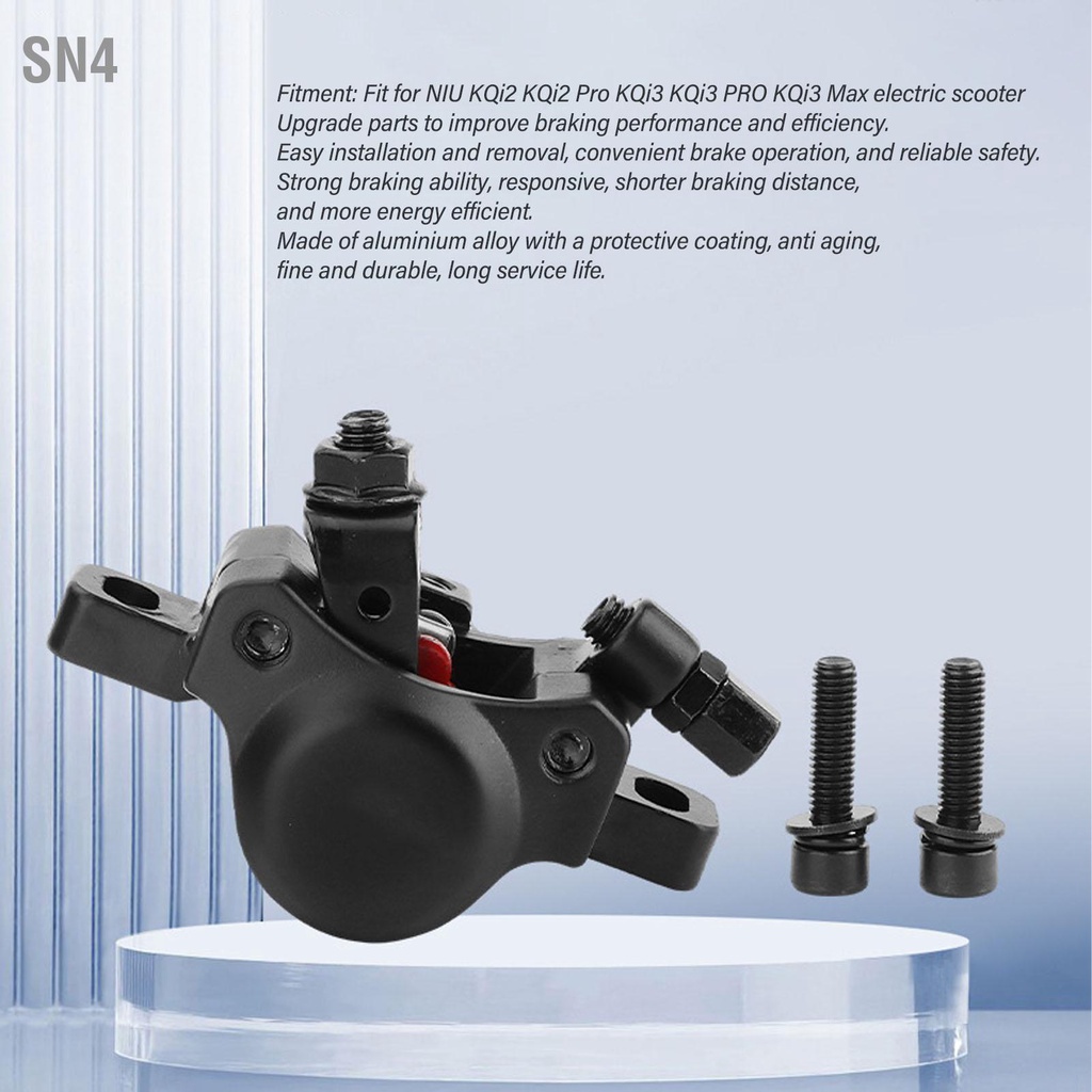 SN4 ไฟฟ้าสกู๊ตเตอร์ดิสก์เบรค Caliper อลูมิเนียมไฟฟ้าสกู๊ตเตอร์อะไหล่สำหรับ NIU KQi2 Pro KQi3 PRO ...