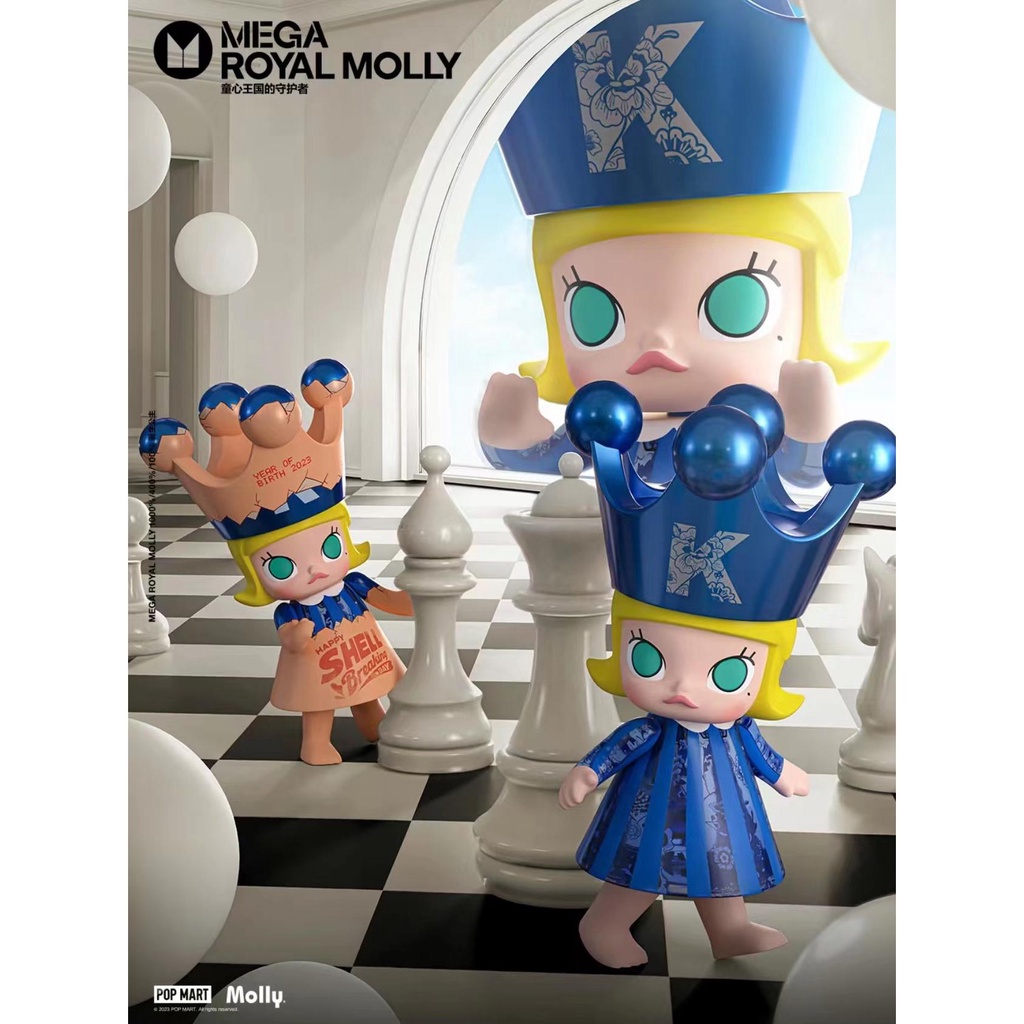 ฟิกเกอร์ POPMART POPMART MEGA ROYAL MOLLY Born Princess 400% สําหรับตก ...