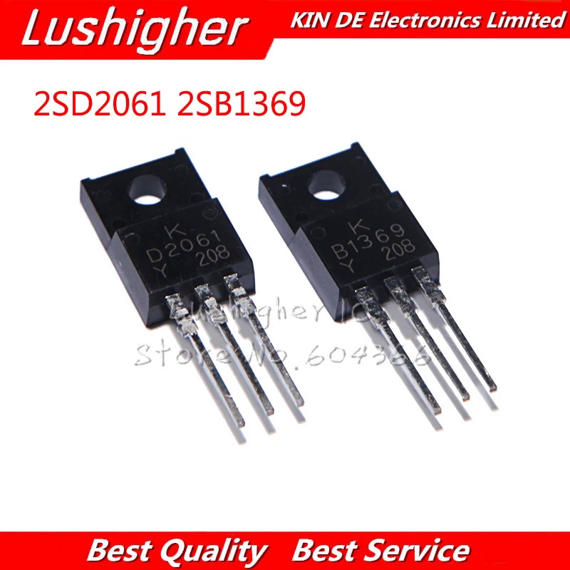 10 คู่ 10 ชิ้น 2SB1369 10 ชิ้น 2SD2061 TO-220f B1369 D2061 ถึง 220f ...