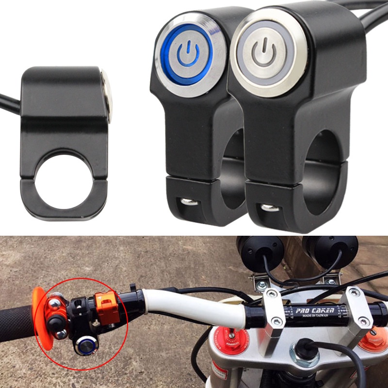สวิทช์เปิดปิดไฟหน้า LED 22 มม. สีฟ้า สําหรับรถจักรยานยนต์ | Shopee Thailand