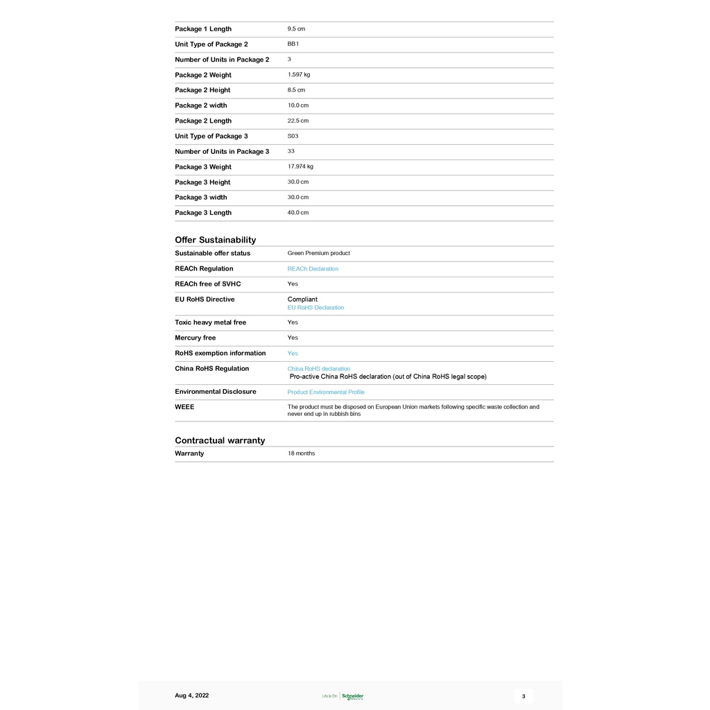 Schneider A9F74463 Miniature Circuit-Breaker, Acti9 iC60N, 4P, 63 A, C ...