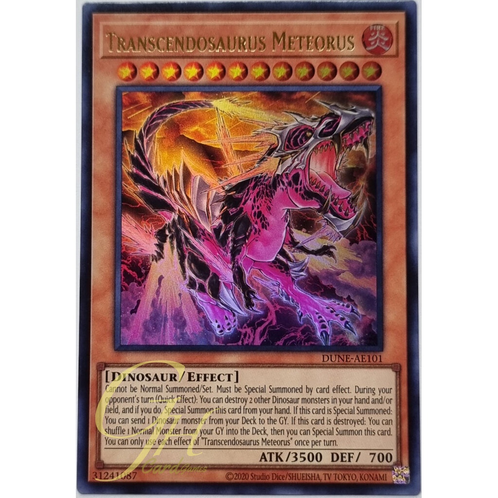 Yugioh [DUNE-AE101] Transcendosaurus Meteorus (Ultra Rare) | Shopee ...