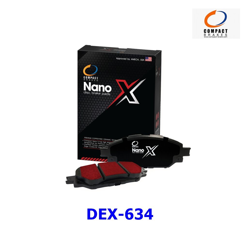 Compact NanoX ผ้าเบรคหน้า TOYOTA VIOS 1.5 ปี 2003-2007 โฉมแรกทุกรุ่นย่อย, TOYOTA ALTIS 1.6, 1.8 ...