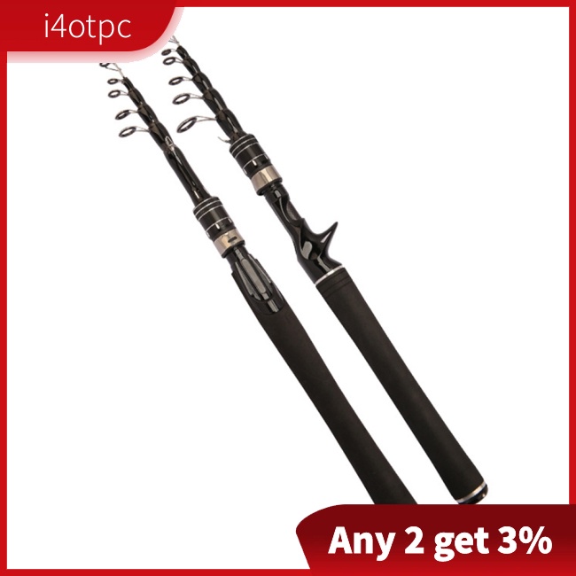 I4otpc 18 นิ้ว คันเบ็ดยืดไสลด์ / คันเบ็ดหมุน, อุปกรณ์คันเบ็ดตกปลา คันเบ็ดคาร์บอน แบบพกพา คันเบ็ด ...