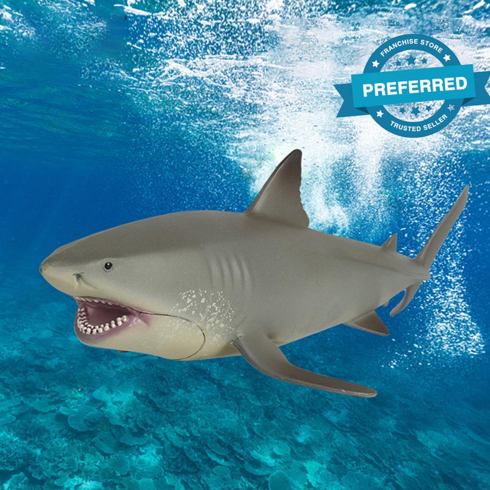 ฟิกเกอร์สัตว์ทะเลจําลอง Megalodon Action Figure Ocean Classic Big Shark ...