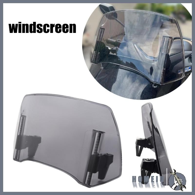 Homeiu Motorcycle Deflector Motorcycle Windshield Adjustable Clip On ...