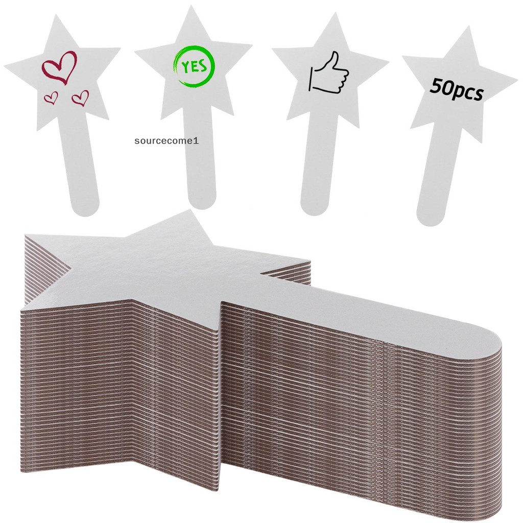 Nay 50 ชิ้น Star Shape แห้งลบคําตอบ Paddles มือถือ Double Sided Paddles ...