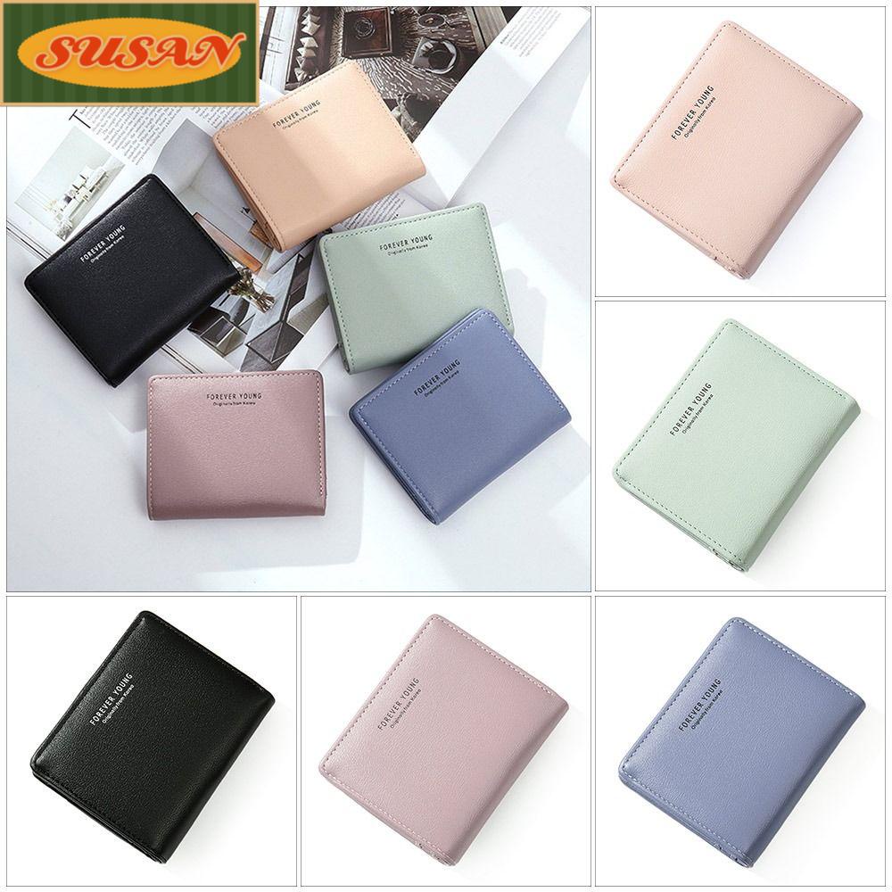 Susans กระเป๋าสตางค์ ใบสั้น หนัง PU มีสไตล์ Forever Young Dompet ...