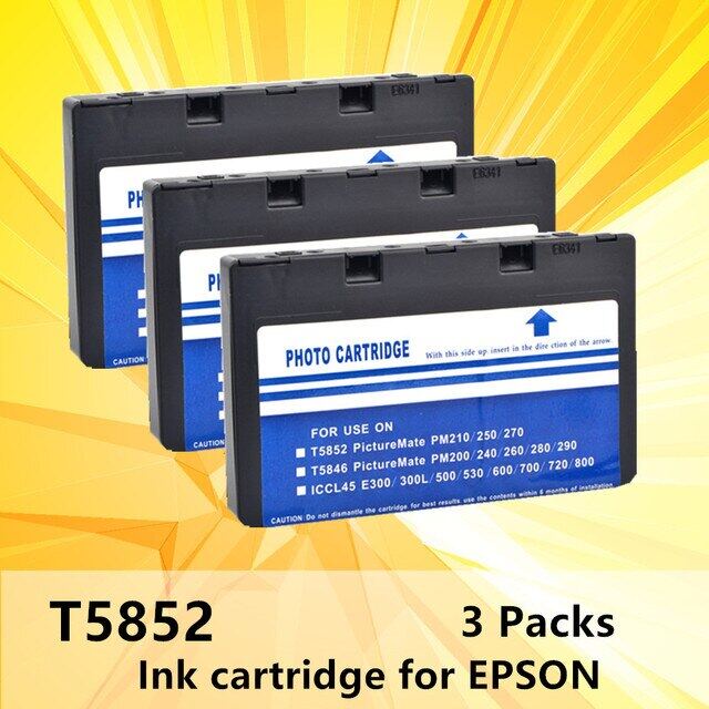 T 5852Ink ตลัหมึกสำหรั T5852 5852เหมาะสำหรั EPSON รูปภาพรูปภาพ PM210 ...