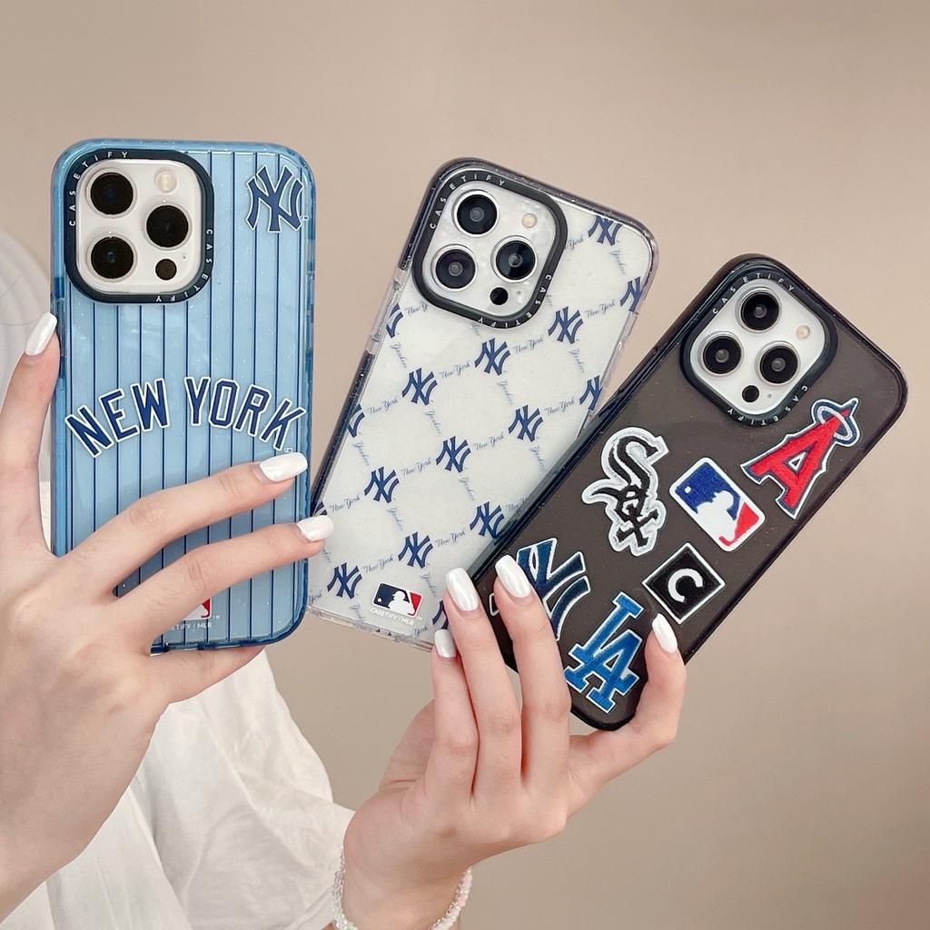 【MLB】Casetify เคสโทรศัพท์มือถือ TPU นิ่ม แบบใส พิมพ์ลาย สําหรับ iPhone 15 Pro max 14 Pro 13 Pro ...