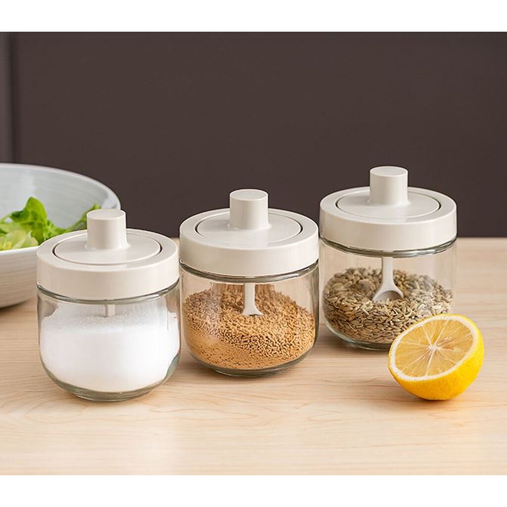 Omocha - Seasoning pot with spoon : กระปุกเครื่องปรุง กระปุกน้ำตาลทรง ...