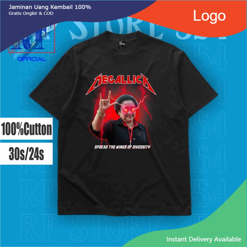เสื้อยืด | เสื้อโอเวอร์ไซซ์ | Kaos Baju MEGALLICA- เสื้อยืดลําลอง แขน ...