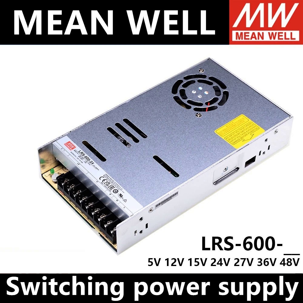 Mean WELL LRS-600-24 Series LRS-600-5/12/15/24/27/36/48V 600W ผลเอาต์พุตเดียวไฟ LED Switching ...