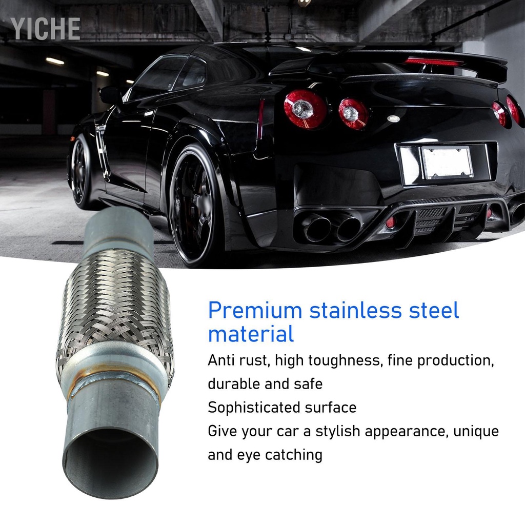 YiChe ท่อไอเสียรถยนต์สแตนเลสป้องกันสนิมเสียงรบกวนต่ำการดูดซับแรงกระแทกยากท่อไอเสียสากลสำหรับ ...