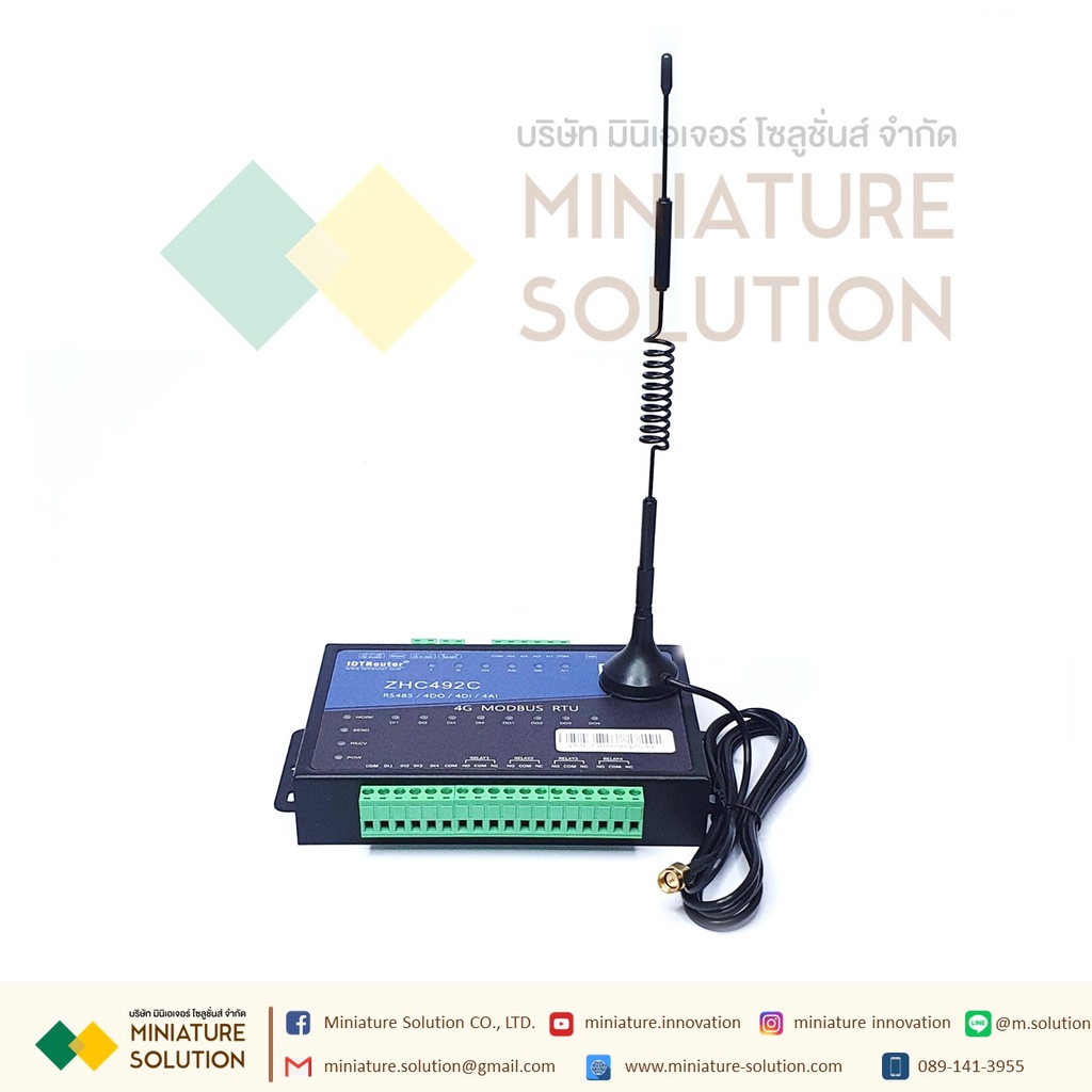 ZHC492C MQTT Gateway Modbus RS485 To GSM Modem 4DO 4DI 4AI RS485 iot ...