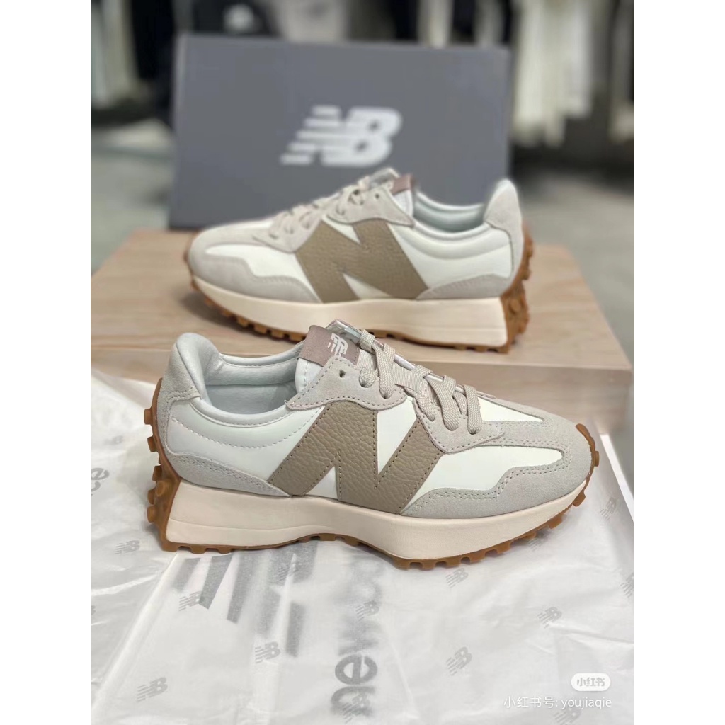 หุ้น NEW BALANCE NB 327 SERIES แฟชั่นวินเทจลำลองผ้าใบ MS327LAB สำหรับ ...
