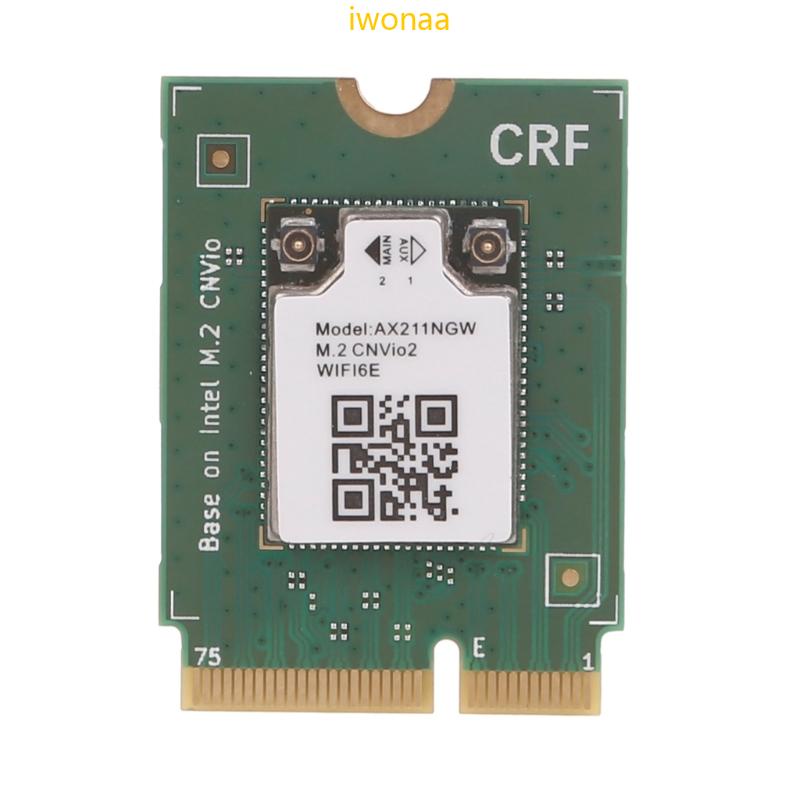 Iwo อะแดปเตอร์การ์ดไวไฟ AX211NGW Wifi 6E Tri-Bands 2 4G 5G 6Ghz NGFF ...