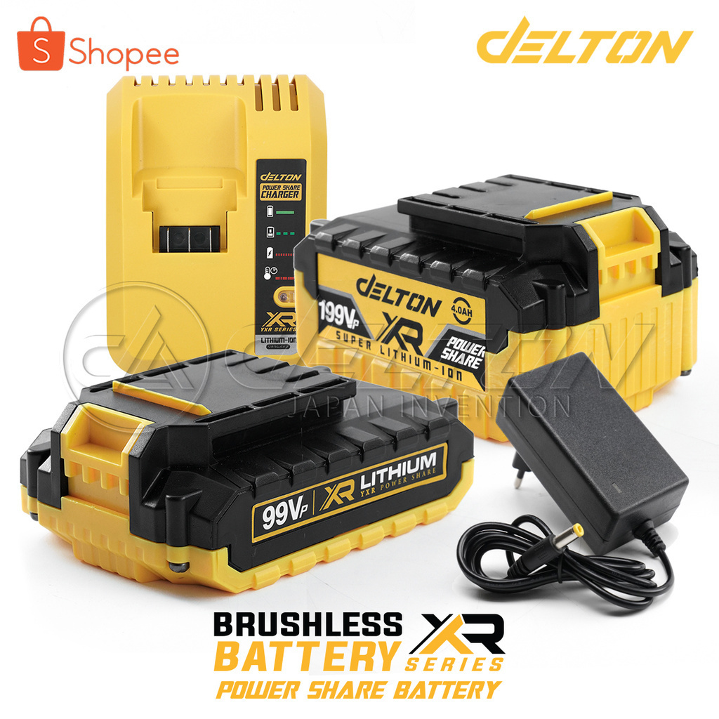 DELTON แบตเตอรี่ลิเธียมไอออน 99V/199V Lithium-ion Battery สายชาร์จ แท่นชาร์จ สำหรับผลิตภัณฑ์ ...