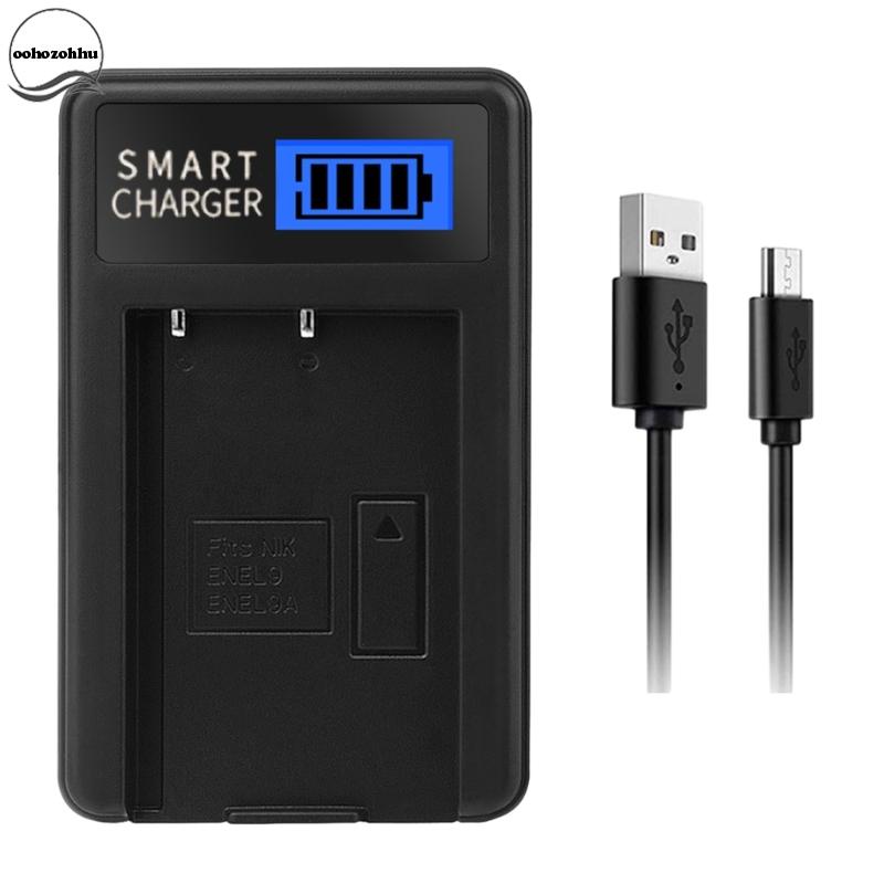 Ooh แท่นชาร์จแบตเตอรี่ LCD USB สําหรับ D40 D40x D60 D3000 D5000 ...