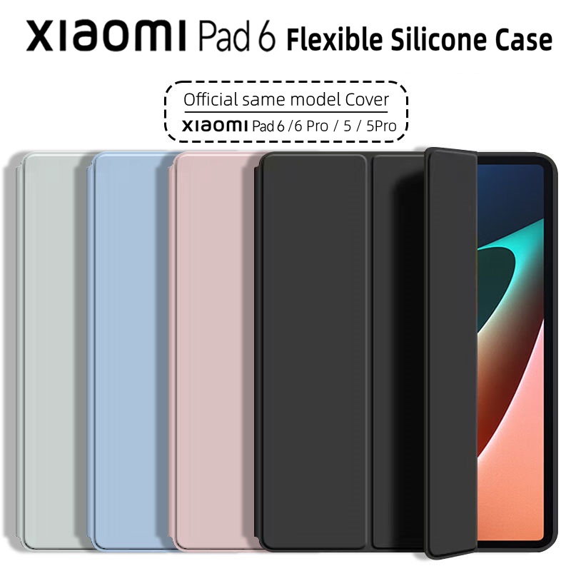 เคสแท็บเล็ต ซิลิโคน ฝาพับแม่เหล็ก พร้อมขาตั้ง สําหรับ Xiaomi Pad 6 6Pro 2023 Case 11 นิ้ว Mi Pad ...