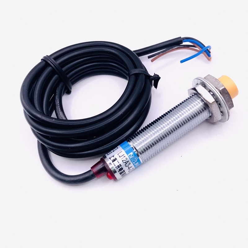 LJ12A3-4-Z/AY Proximity Sensor Switch เซนเซอร์ตรวจจับโลหะ ขนาดเกลียว 12mm PNP NC ระยะตรวจจับ 4mm ...