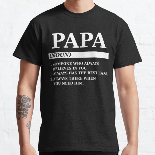 สไตล์ใหม่ Kaos Papa Funny Dictionary Definition Father's Day T-Shirt ...