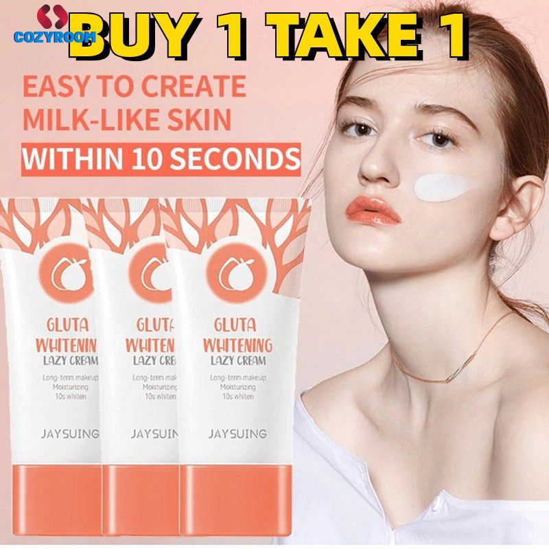 ซื้อ 1 แถม 1 Gluta Whitening Lazy Cream Luta Facial ครีมผิวขาวกระจ่างใส ...