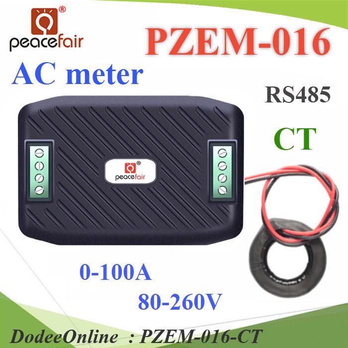 PZEM-016-CT PZEM-016 AC ดิจิตอลมิเตอร์ 100A 80-260V โวลท์ แอมป์ DD ...