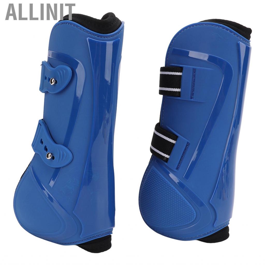 Allinit 2Pcs Horse Leg Guard PU Shell Front Boots Riding Tendons HOT ...