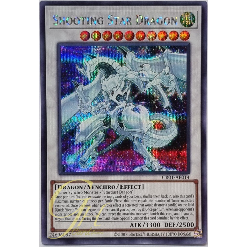 Yugioh [CR01-AE014] Shooting Star Dragon (Secret Rare) | Shopee Thailand