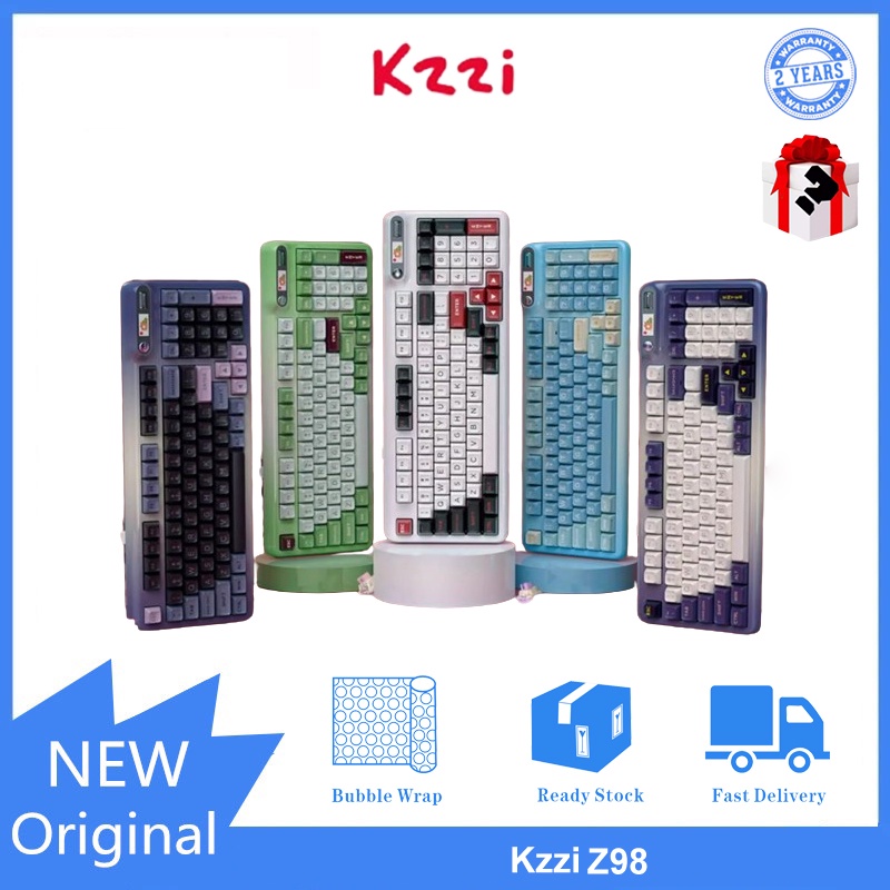 Kzzi Z98 ปะเก็นสวิตช์ลูกบิดหน้าจอ ttc สามโหมด แป้นพิมพ์เชิงกล เปลี่ยนความร้อนได้ | Shopee Thailand