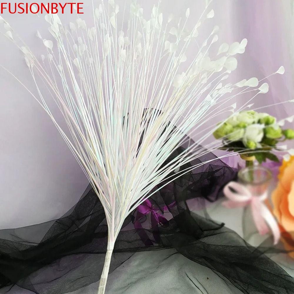 Fusionbyte ดอกไม้กกปลอม,พลาสติกมินิจําลองนกยูงหญ้า,อุปกรณ์ตกแต่งสวน 40 หัวประณีตพืชประดิษฐ์ตก ...