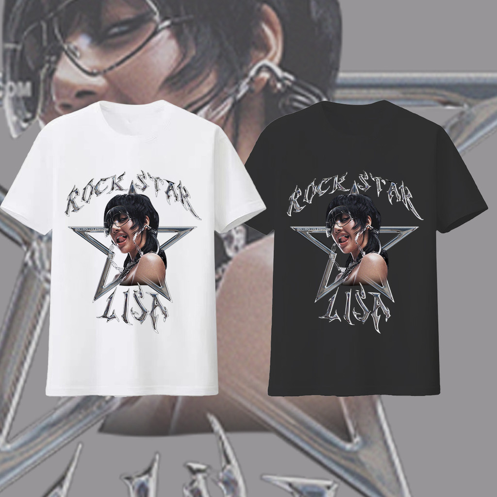 Lalisa Rockstar เสื้อยืด เสื้อยืด Lisa Rock Star เสื้อยืด Lalisa Kpop ...