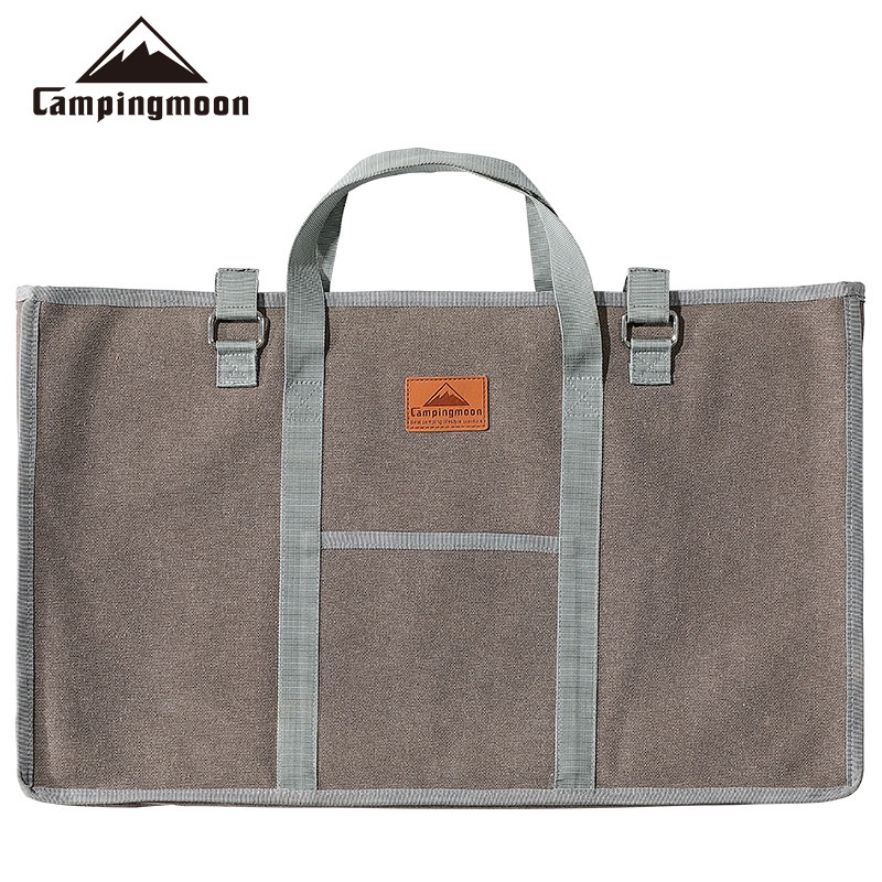 Campingmoon T-370-B ผ้าใบหนาโต๊ะพับกระเป๋าเก็บพร้อมที่จับกลางแจ้ง Camping โต๊ะพับกระเป๋าเก็บ ...