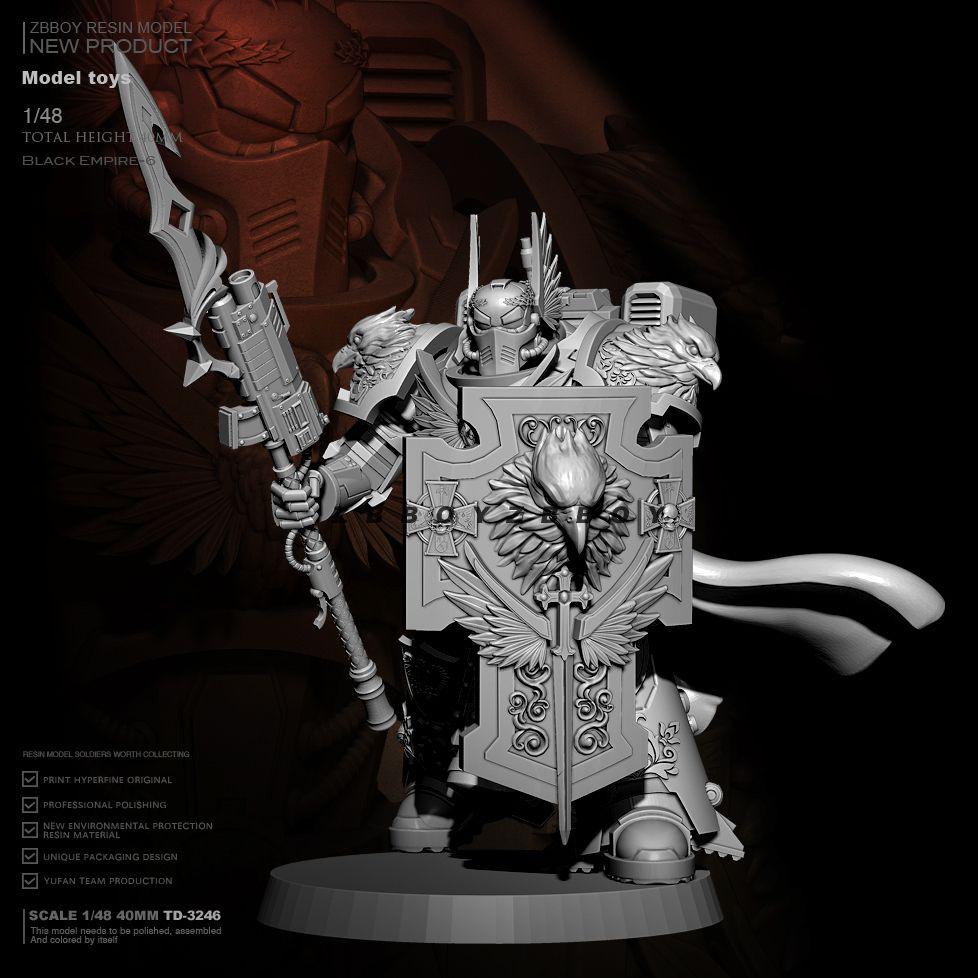 Zbboy โมเดลฟิกเกอร์เรซิ่น รูปทหาร Hawk Warrior 3 ขนาด 40 มม. สีขาว TD ...