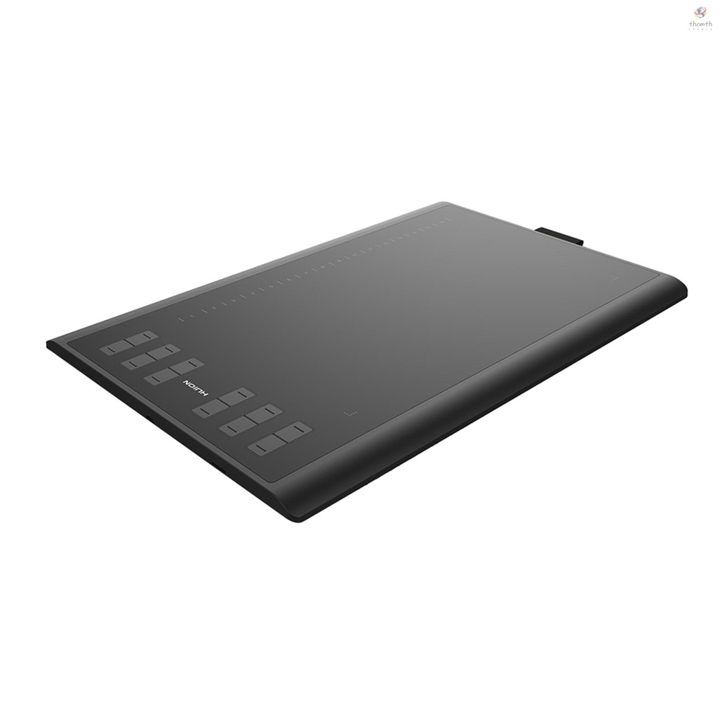[TTHO] Huion H1060P แท็บเล็ตวาดภาพกราฟฟิค Micro USB 12 ปุ่มลัด ปากกาพาส ...