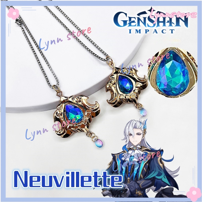 Genshin สร้อยคอ จี้พระเจ้า Fontaine Water God Furina/Neuvillette Vision ...