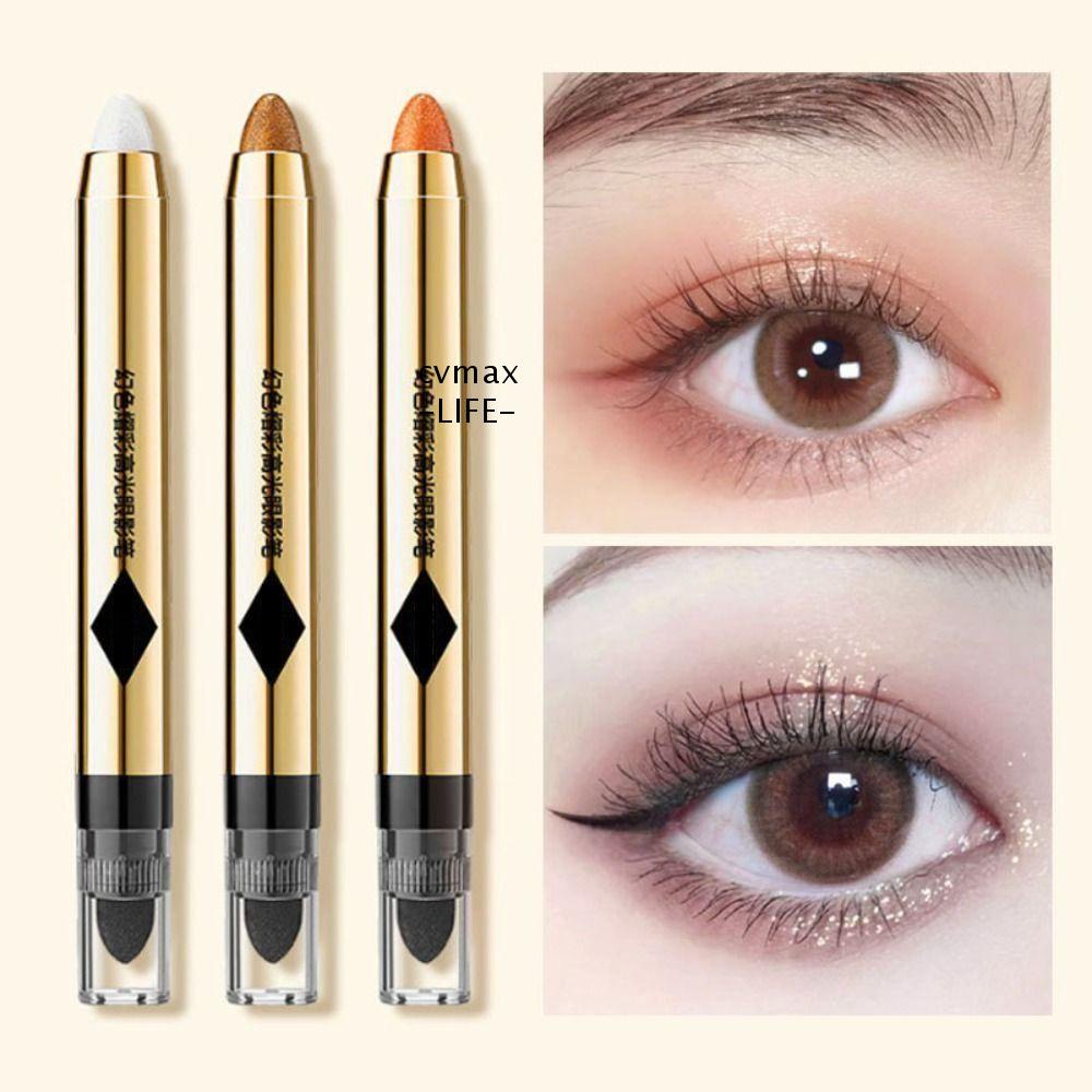 Cymx อายแชโดว์ แบบแท่ง สองหัว พลาสติก ไฮไลท์ ดินสอ แบบพกพา 10 สี กลิตเต ...