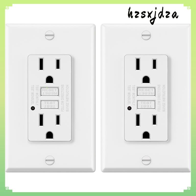ชุดเต้าเสียบ GFI 15 แอมป์ พร้อมไฟแสดงสถานะ LED เบรกเกอร์วงจรผิดพลาด ...