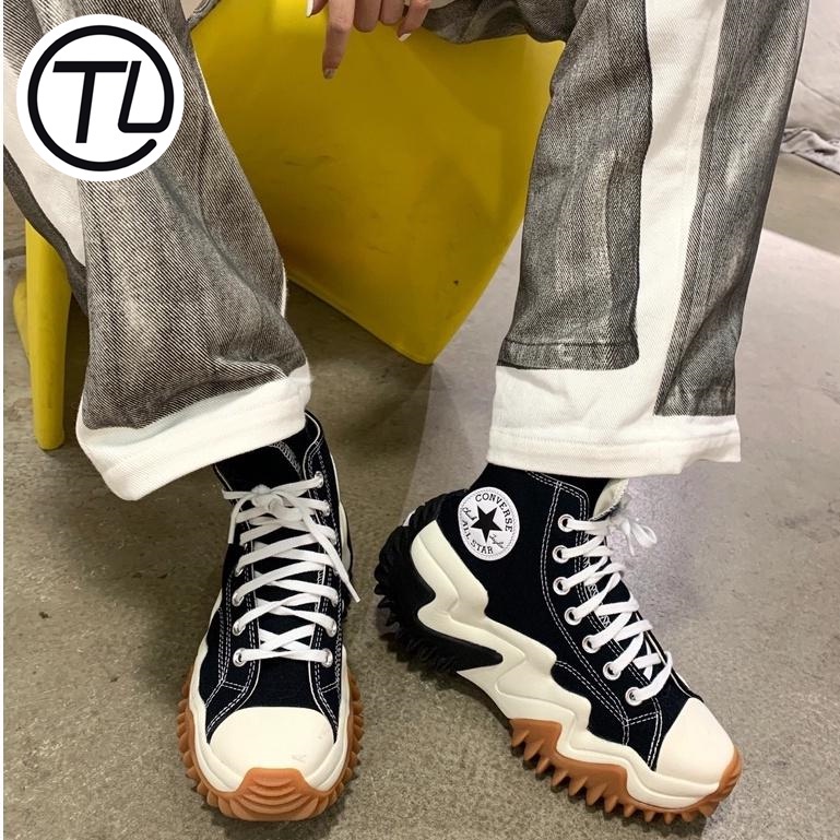 Converse Run Star Motion Black White Thick Sole High Top Height Casual ...