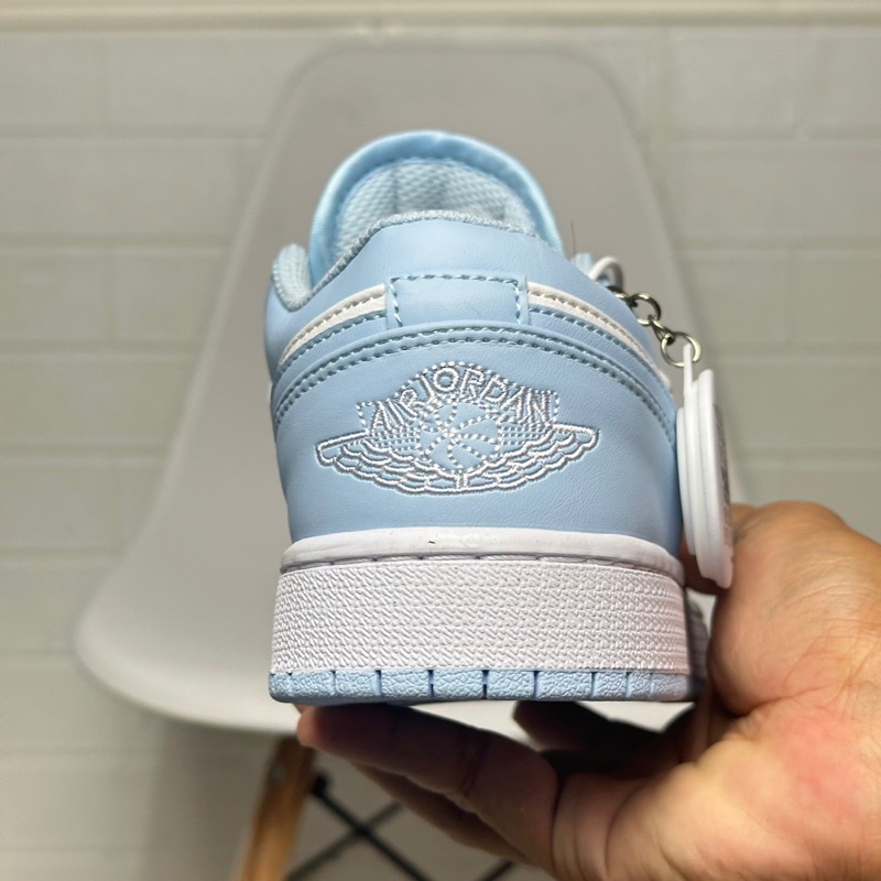 Sepatu Air Jordan 1 Low Aluminium Ice Blue Original | Shopee Thailand