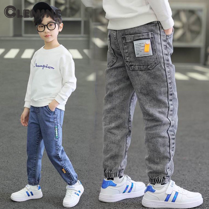 Clemine กางเกงยีน ยางยืด และกางเกง ทรงหลวม สําหรับเด็กผู้ชาย | Shopee ...