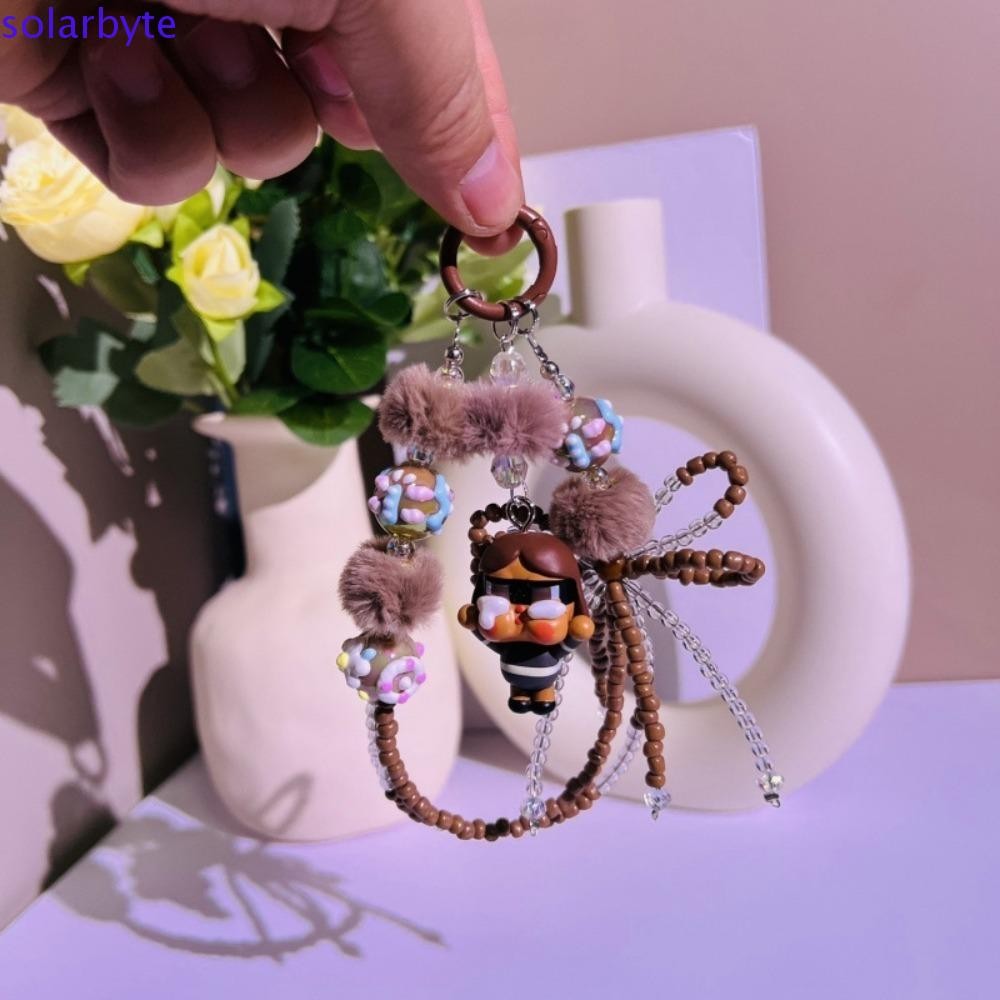 Solarbyte Flocking Crybaby Key แหวน,ซิลิกาเจลลูกปัดชุดตุ๊กตาพวงกุญแจ,น่ารักตุ๊กตา Ball Candy สี ...