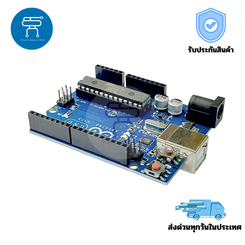 UNO R3 พร้อมสาย USB บอร์ดทดลอง Arduino รุ่น Uno R3 ชิฟ USB CH340 ...